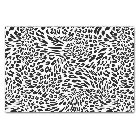 Leopard Black and White Animal Print Tissue Paper | Zazzle.com