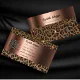 Leopard black brown bronze QR code Business Card | Zazzle