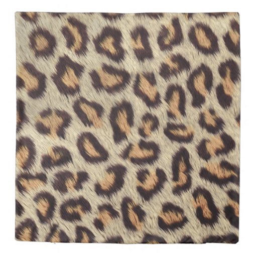 Leopard brown spots pattern duvet cover | Zazzle