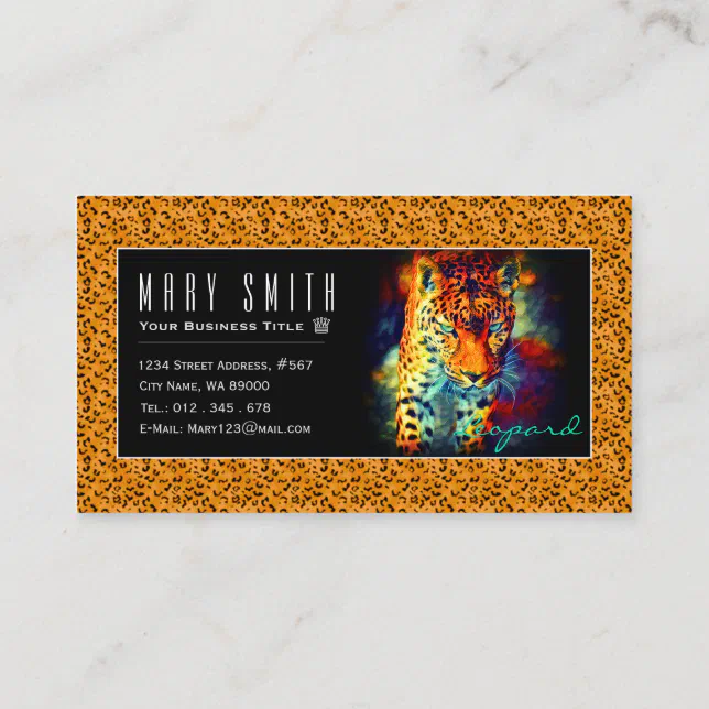 Leopard Business Card | Zazzle