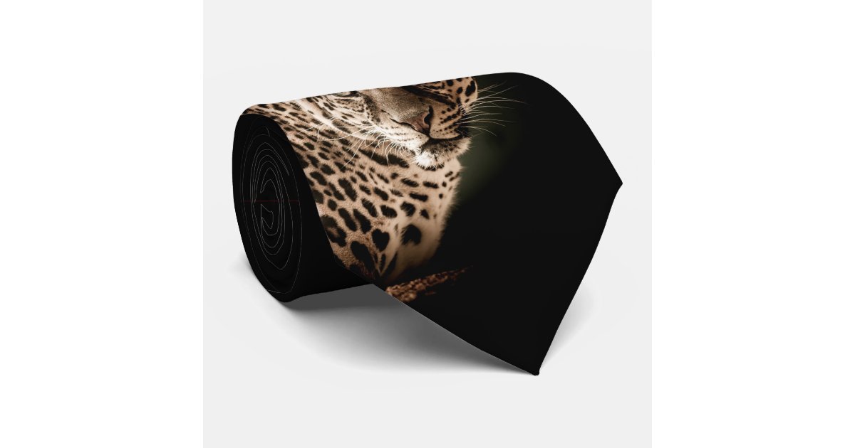 Leopard Cat Neck Tie | Zazzle
