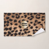 Leopard Cheetah Animal Print Chic Monogram Bath Towel Set | Zazzle