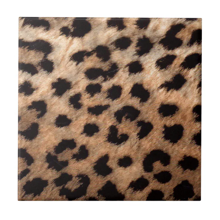 Leopard Cheetah Animal Print Girly Modern Trendy Ceramic Tile | Zazzle