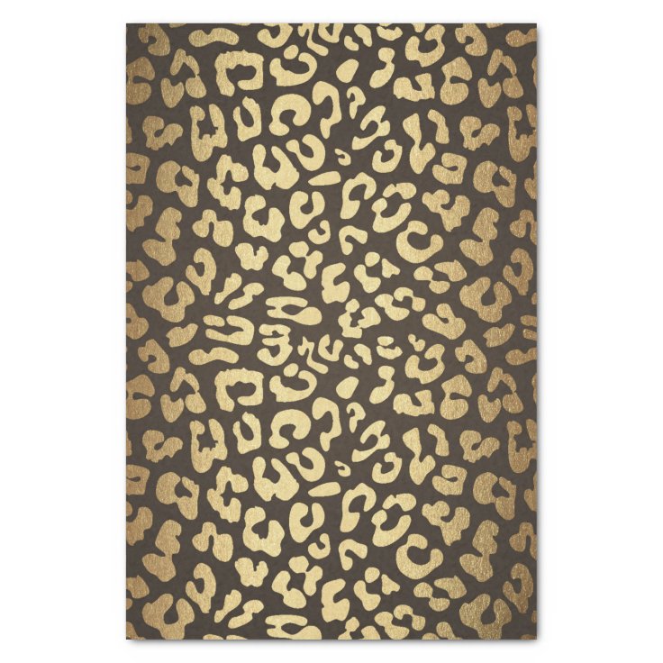 Leopard Cheetah Animal Skin Print Gold Glam Chic Tissue Paper | Zazzle