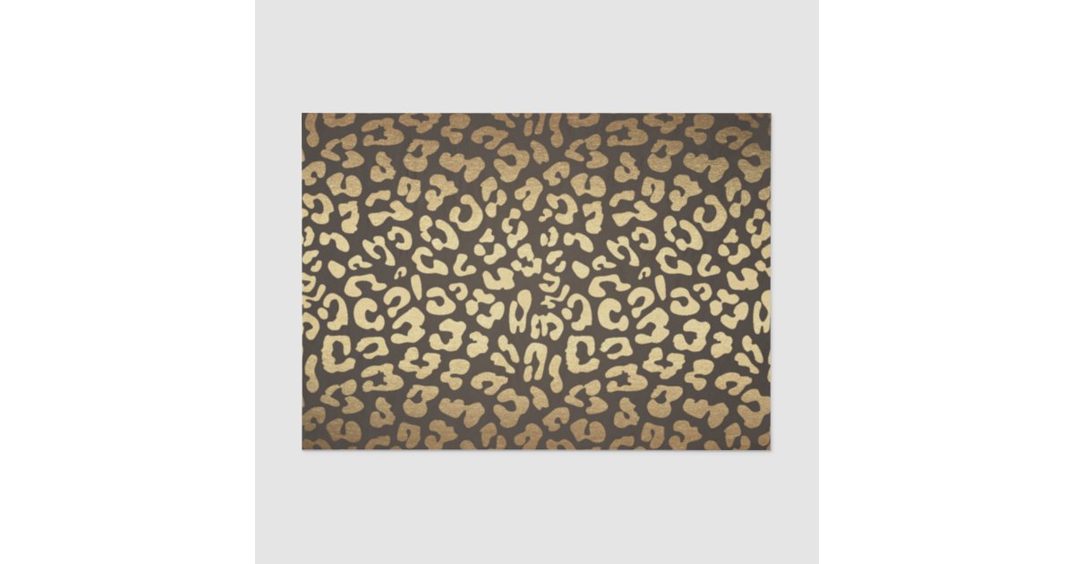 Leopard Cheetah Animal Skin Print Gold Glam Chic Tissue Paper | Zazzle