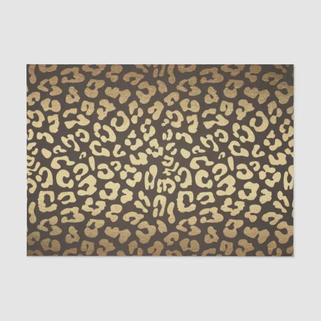 Leopard Cheetah Animal Skin Print Gold Glam Chic Tissue Paper | Zazzle