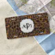 Leopard Cheetah Bronze Metallic Glitter Monogram License Plate | Zazzle
