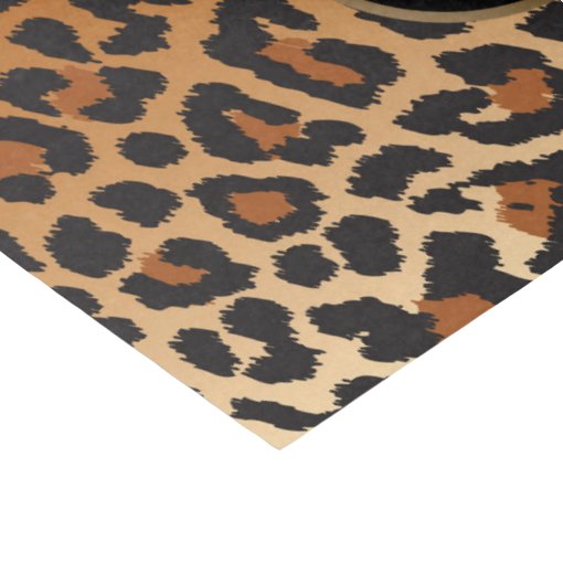 Leopard Cheetah Print Spot Monogram Letter Initial Tissue Paper | Zazzle