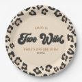 Leopard Cheetah Print Two Wild 2nd Birthday Party Paper Plates Zazzle