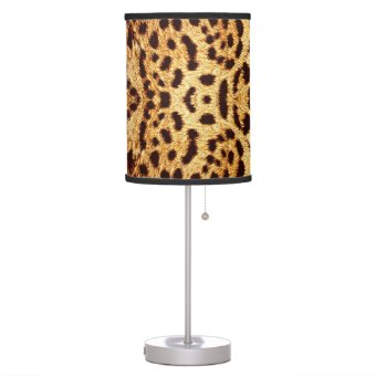 Leopard elegant fur table lamp | Zazzle