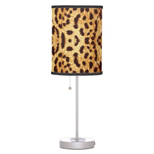 Leopard elegant fur table lamp | Zazzle