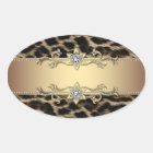 Leopard Gold Jewel Envelope Seal Sticker | Zazzle.com
