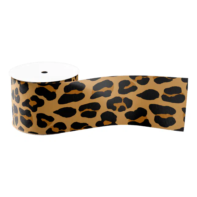 Leopard Grosgrain Ribbon | Zazzle