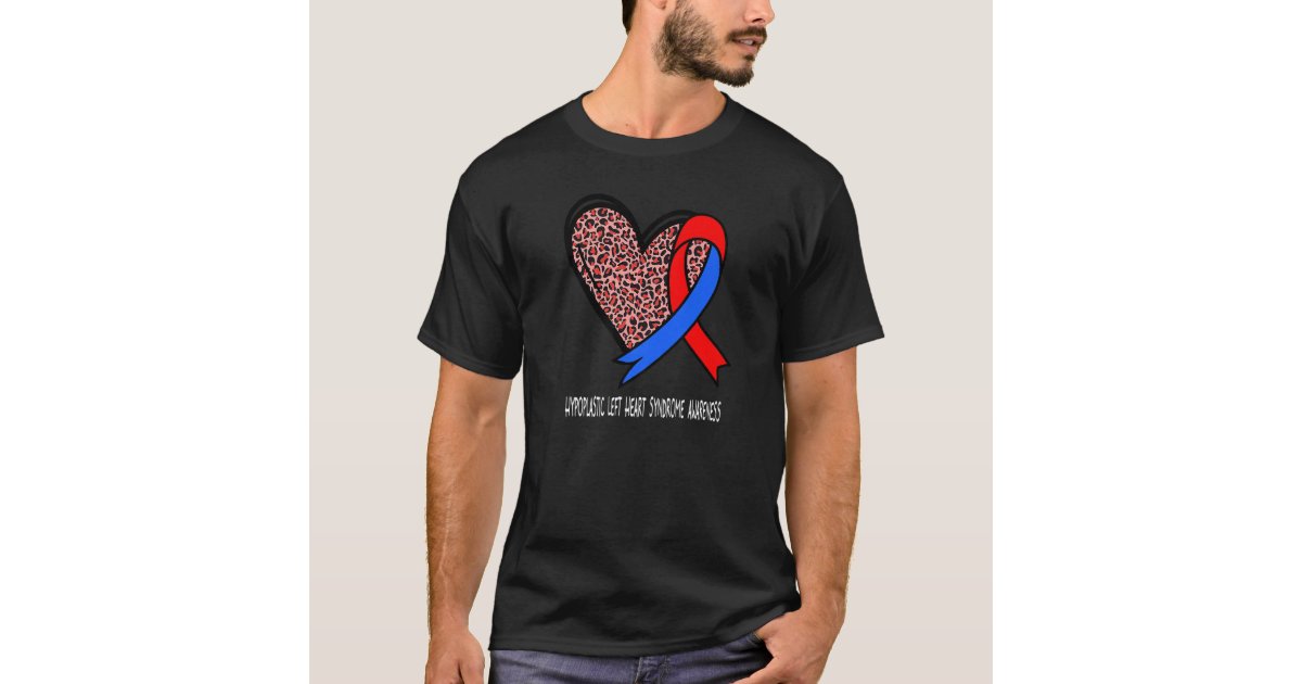 Leopard Heart Hypoplastic Left Heart Syndrome Awar T-Shirt | Zazzle