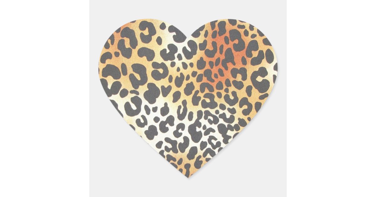 Leopard Heart Sticker | Zazzle