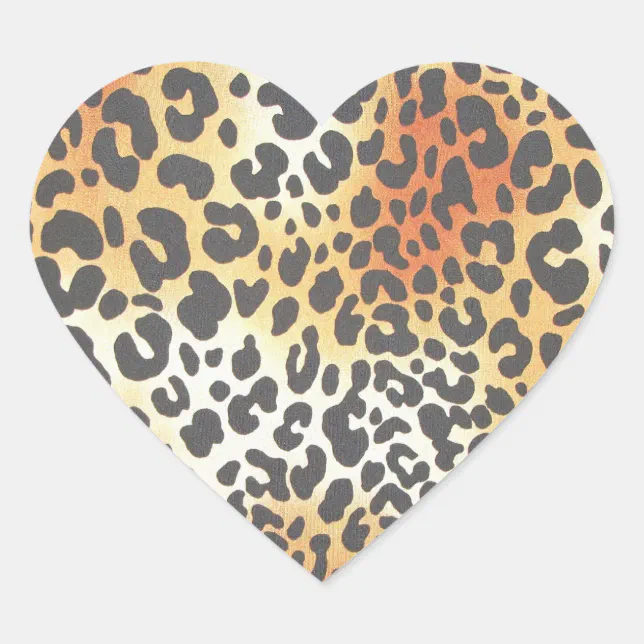 Leopard Heart Sticker | Zazzle