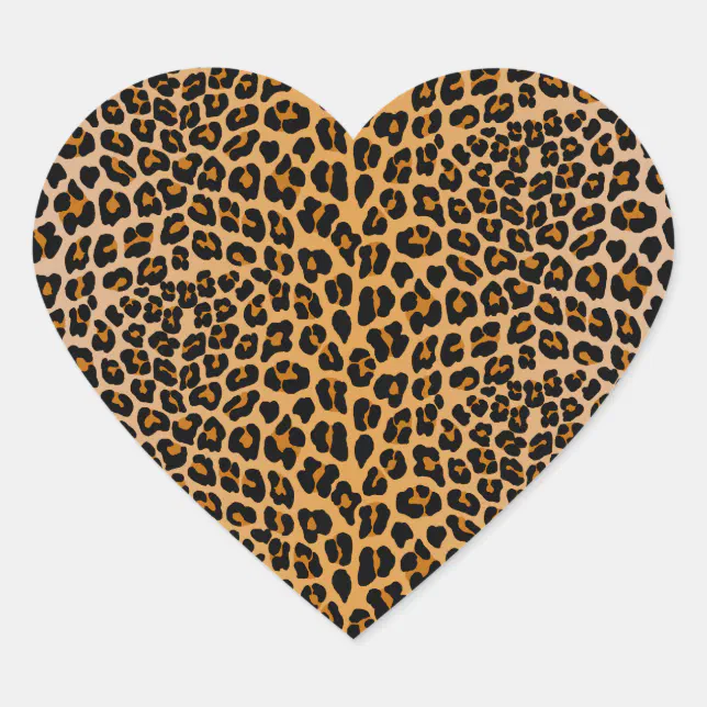Leopard Heart Sticker | Zazzle