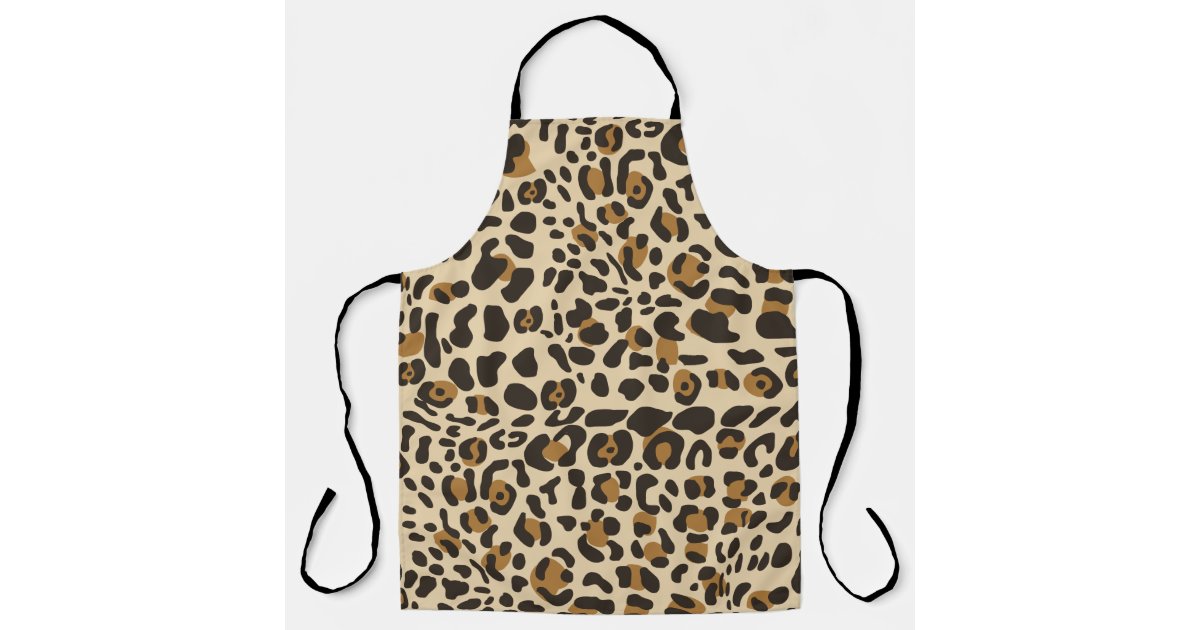 Leopard Jaguar Animal Print Pattern Apron | Zazzle