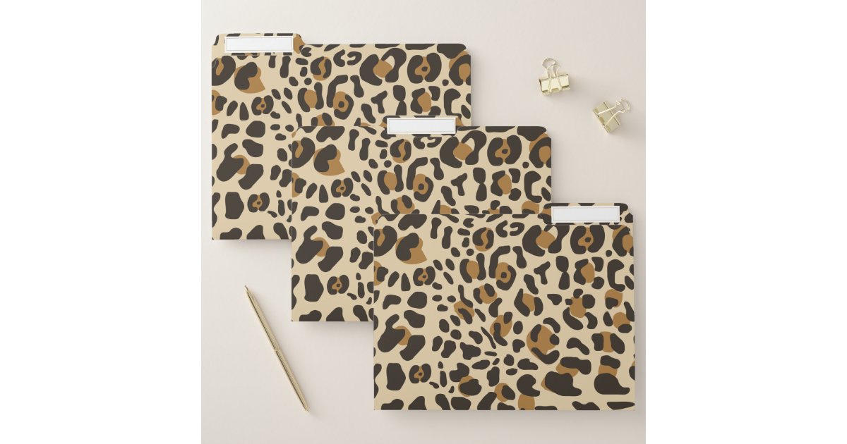 Leopard Jaguar Animal Print Pattern File Folder | Zazzle
