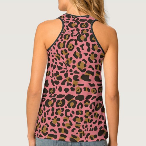 Leopard Jaguar Animal Print Pink Pattern Tank Top | Zazzle