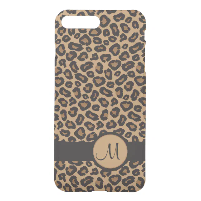 Leopard Monogram Uncommon iPhone Case | Zazzle