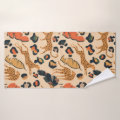Leopard Nature Botanical Animal Print Pattern Bath Towel Set | Zazzle