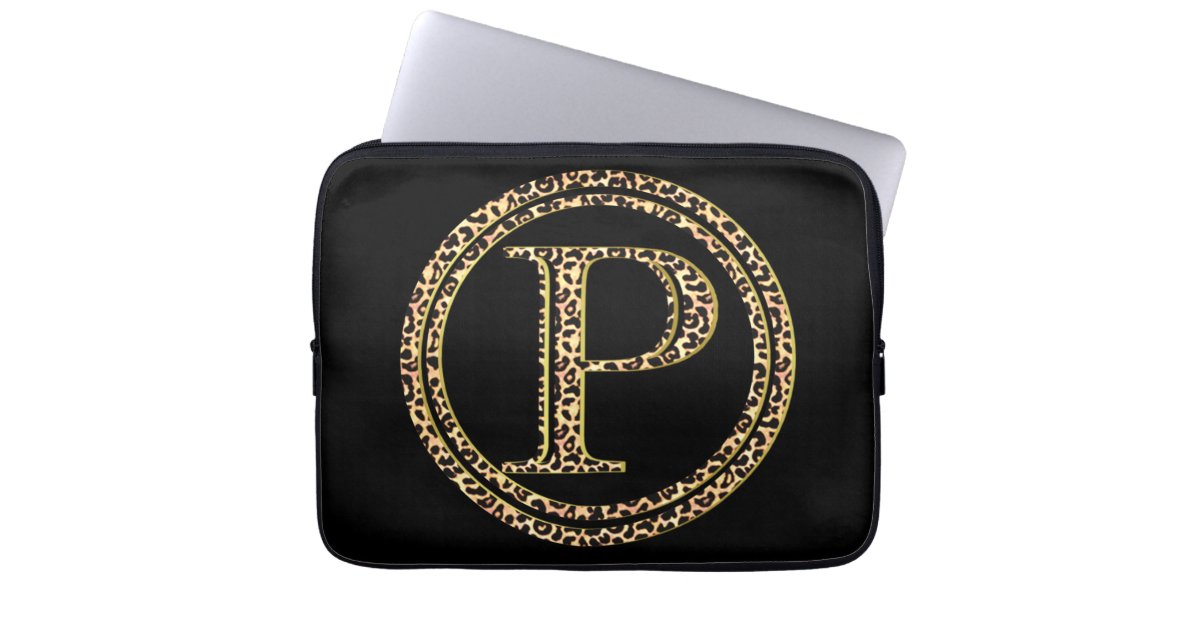 Leopard P Laptop Sleeve | Zazzle