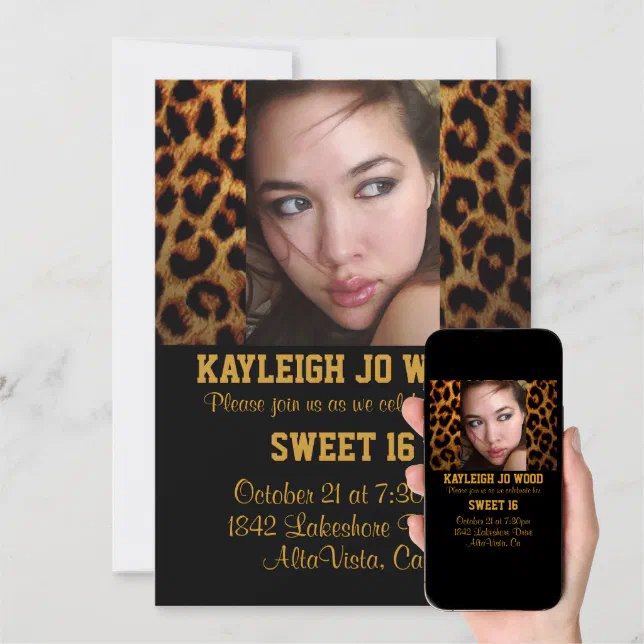 Leopard Party Invitation | Zazzle