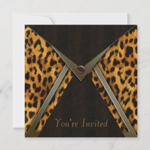 Leopard Party Invitation Template | Zazzle