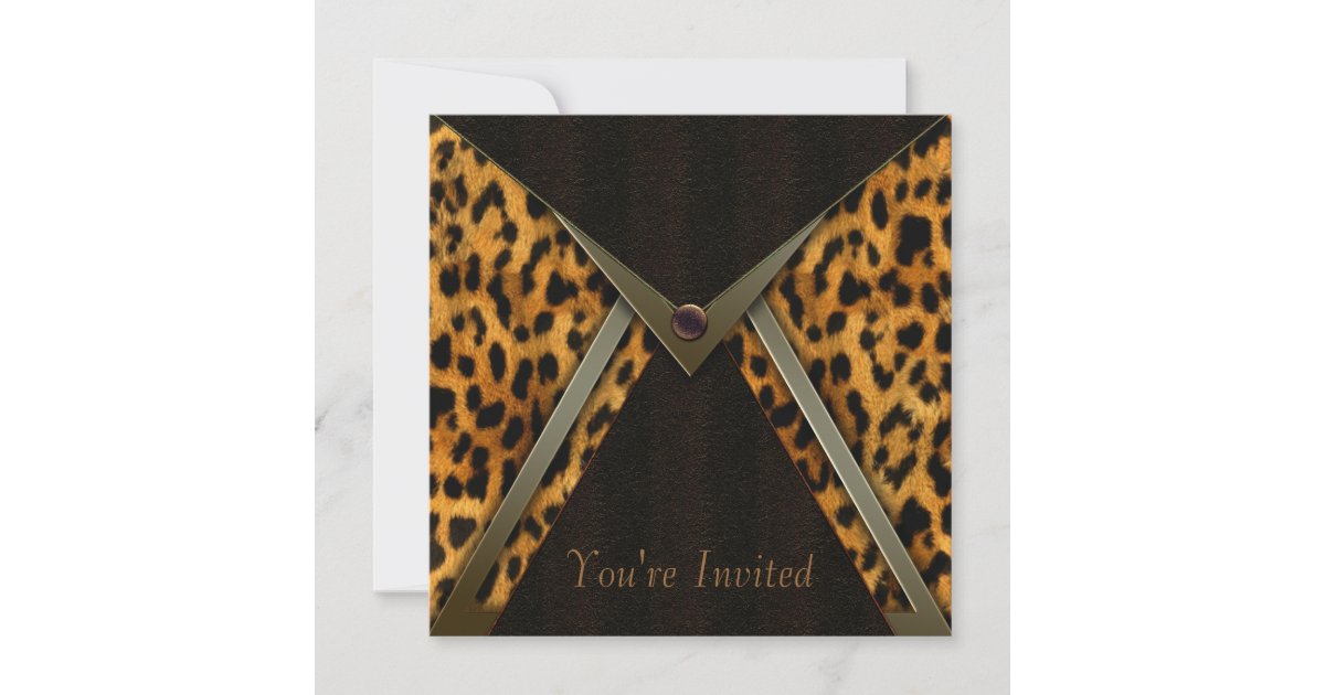 Leopard Party Invitation Template | Zazzle