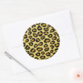 Leopard Pattern Classic Round Sticker | Zazzle
