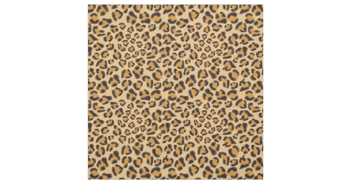 Leopard pattern fabric | Zazzle