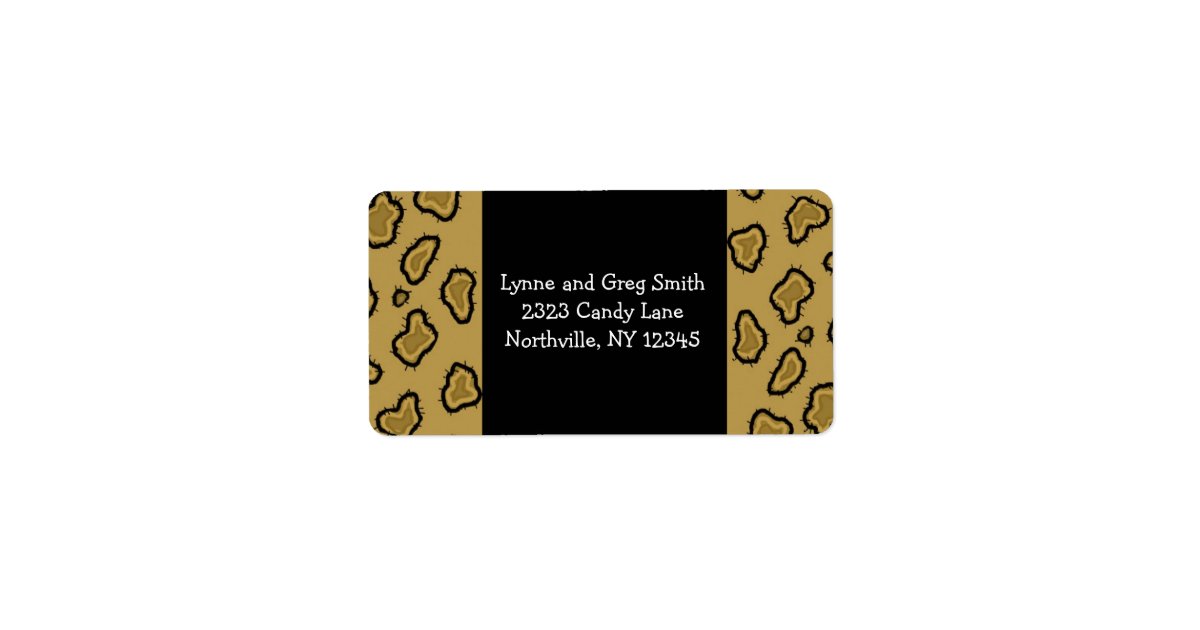 Leopard Pattern Labels | Zazzle