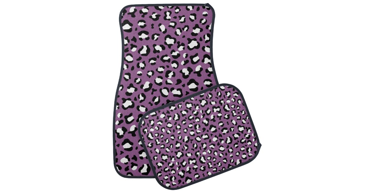 Leopard Pattern, Leopard Spots, Purple Leopard Car Floor Mat | Zazzle
