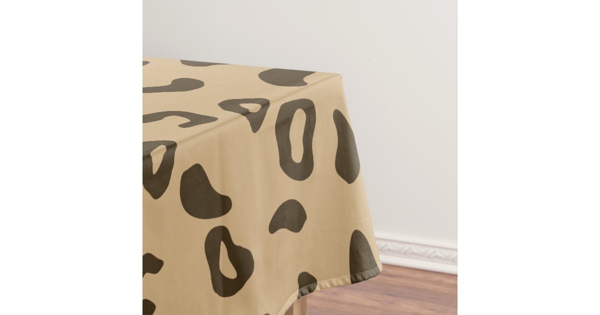 Leopard pattern skin texture tan design tablecloth | Zazzle