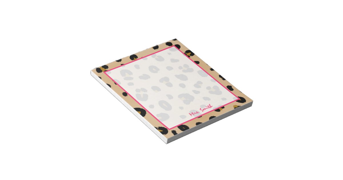 Leopard Personalized Notepad | Zazzle