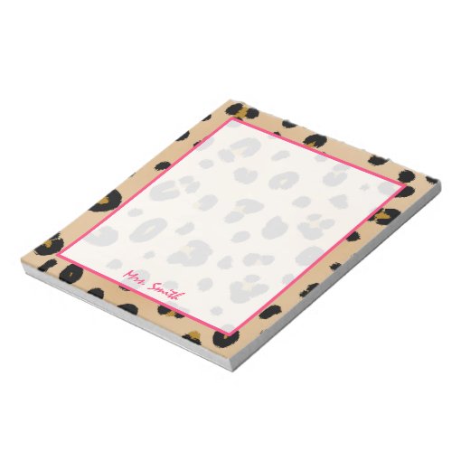 Leopard Personalized Notepad | Zazzle