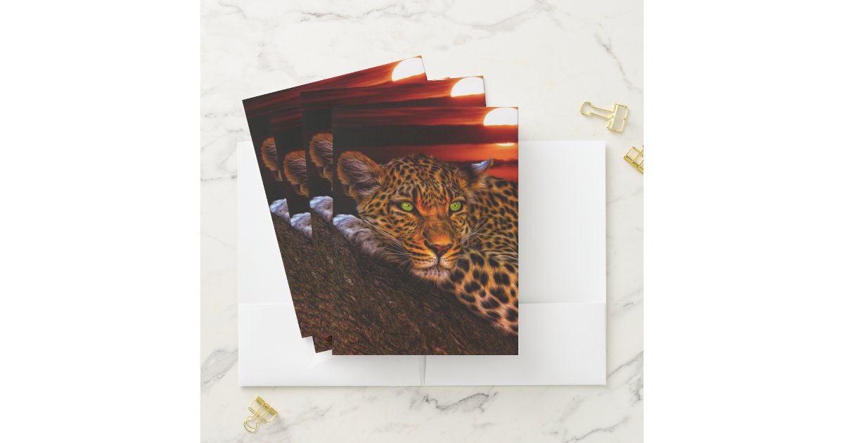 Leopard Pocket Folder | Zazzle