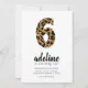 Leopard Print 6th Birthday Party Invitation | Zazzle