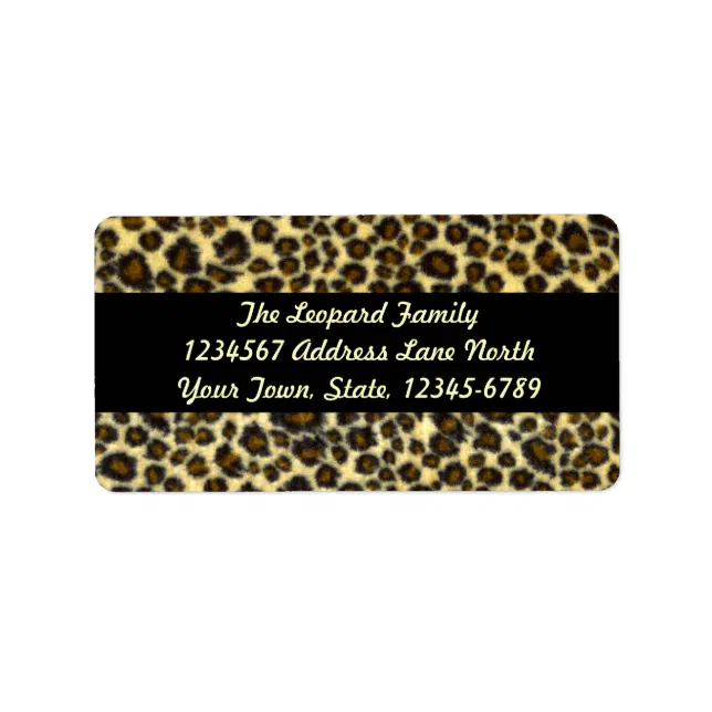 Leopard Print Address Labels | Zazzle