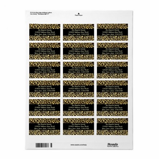 Leopard Print Address Labels | Zazzle