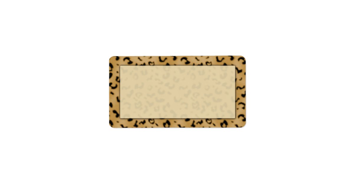 Leopard Print Address Labels | Zazzle