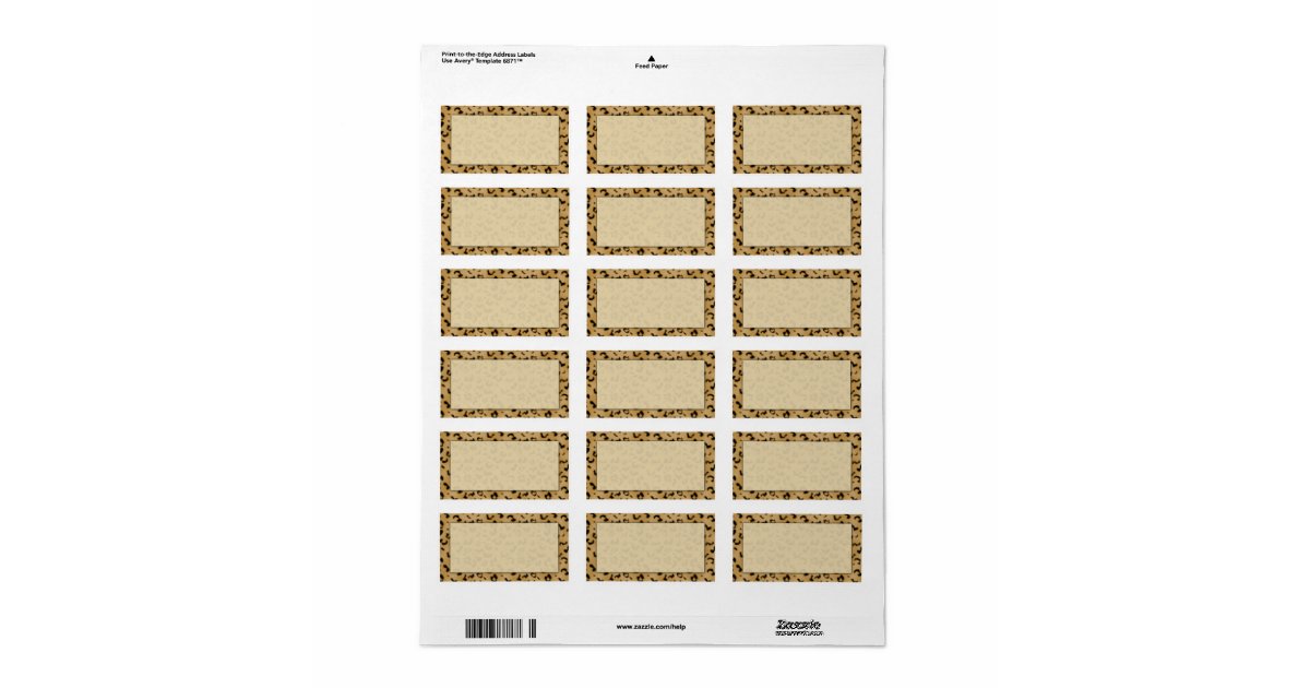 Leopard Print Address Labels | Zazzle