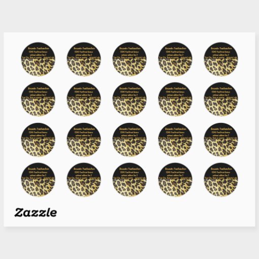 Leopard Print Address Labels | Zazzle