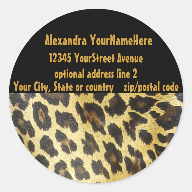 Leopard Print Address Labels | Zazzle