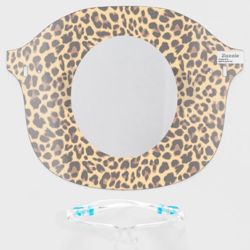 Leopard Print Animal Skin Face Shield | Zazzle