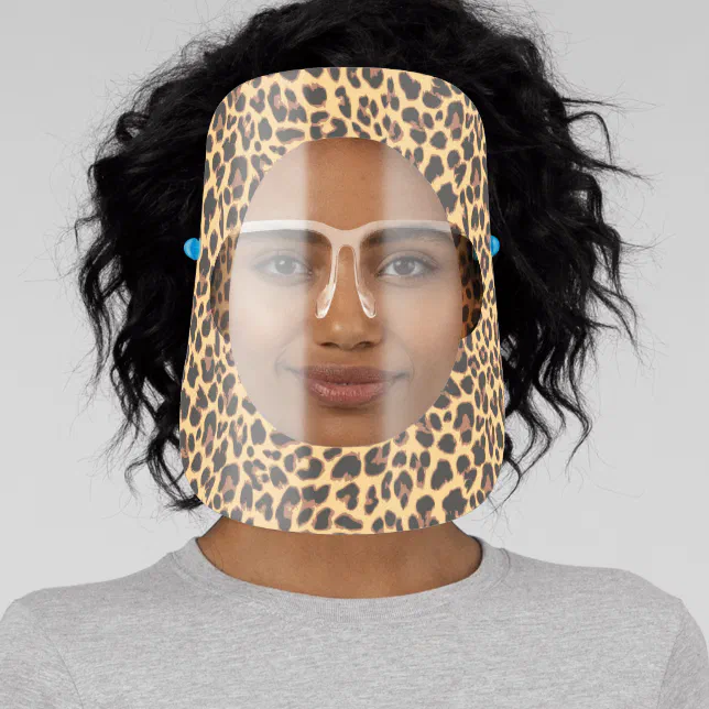 Leopard Print Animal Skin Face Shield | Zazzle