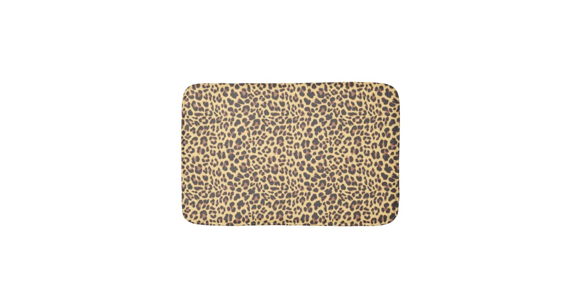 Leopard Print Animal Skin Pattern Bath Mat | Zazzle