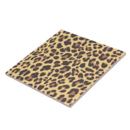 Leopard Print Animal Skin Patterns Ceramic Tile | Zazzle