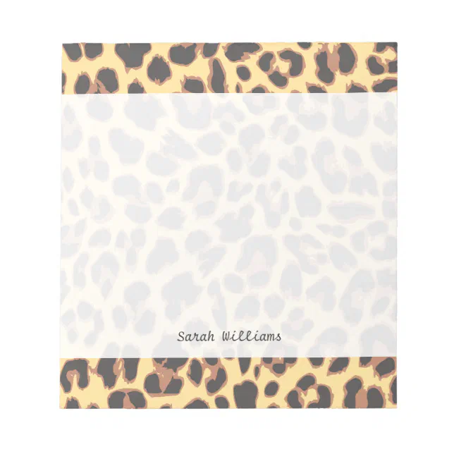 Leopard Print Animal Skin Patterns Notepad | Zazzle